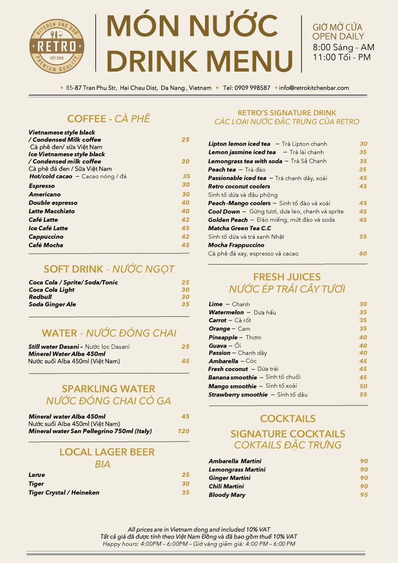 Retro Kitchen and Bar Da Nang - Kiến trúc Châu Âu giữa lòng Đà Nẵng