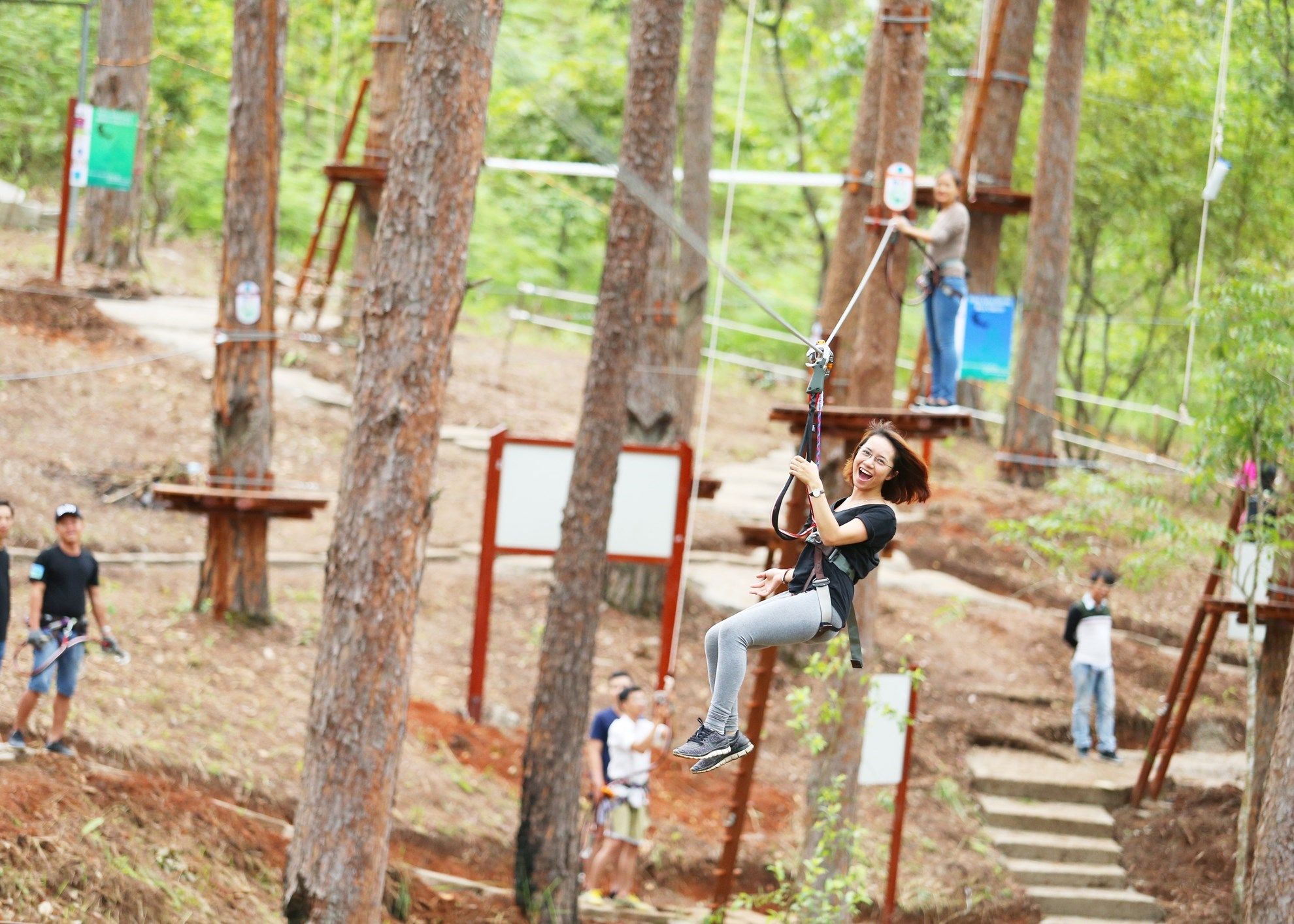 Thử thách bản thân tại Datanla High Rope Course với trò đu dây zipline ...