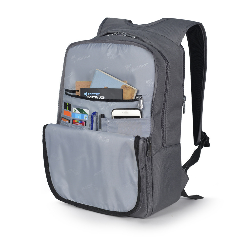 Balo Mikkor The Arthur Backpack M Dark Mouse Grey