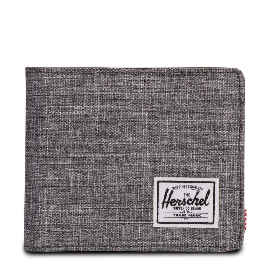 Ví đựng tiền Herschel Hank RFID Wallet S Raven Crosshatch